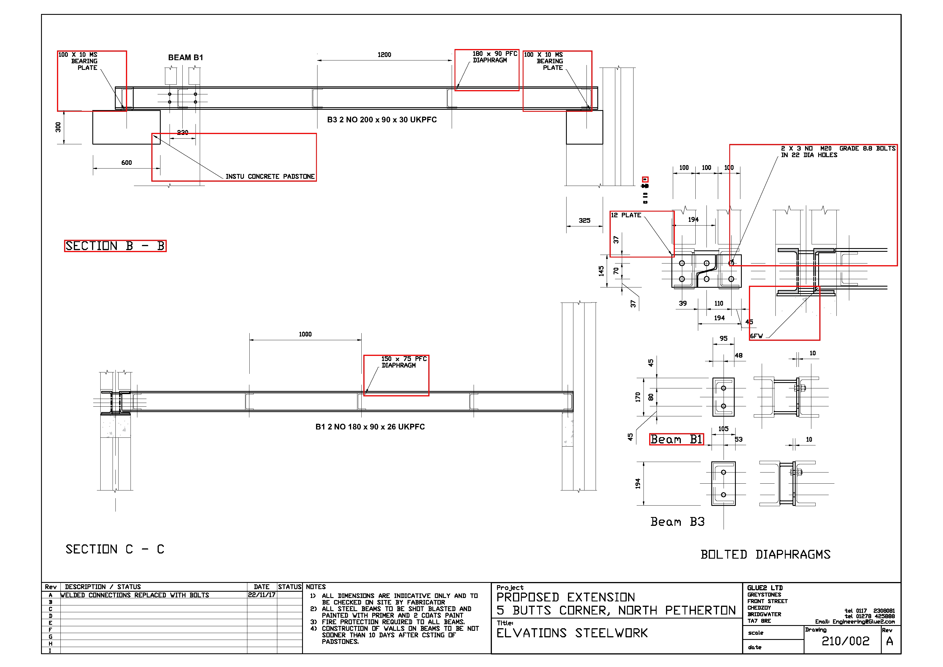 House extension Structural-ELEVATIONS - Glue 2 Ltd House extension Structural-ELEVATIONS - Glue 2 Ltd